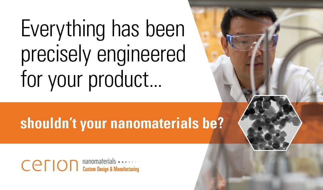 Precisely Engineered Nanoparticles Landing Page - Cerion Nanomaterials